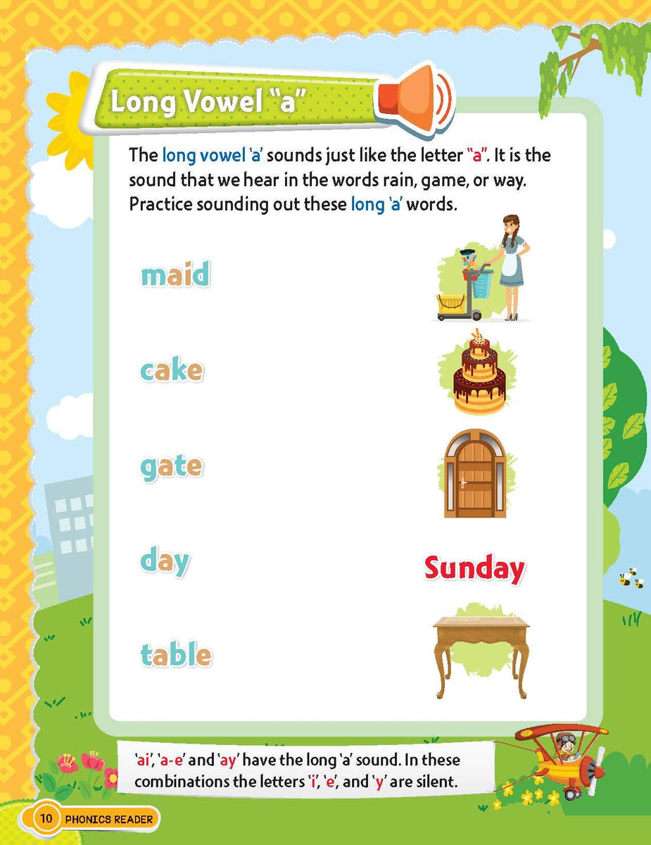 Phonics Reader - 2 (Short and Long Vowel Sounds) Age 5+ by Dreamland ...