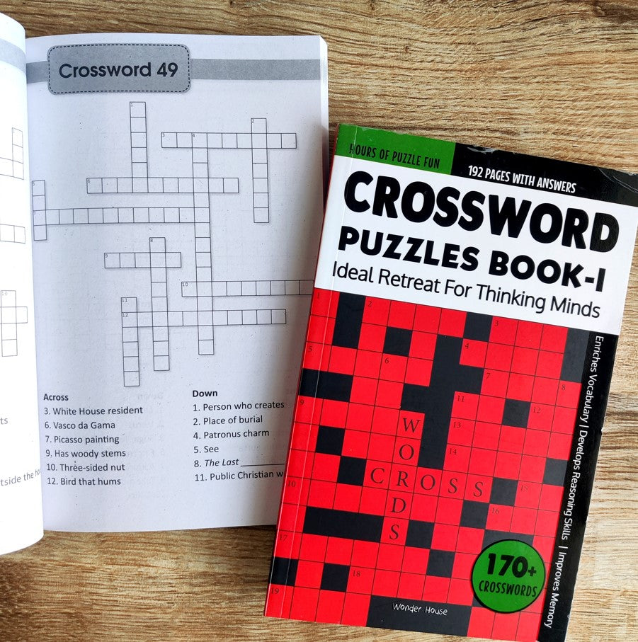 Crossword Puzzles Book 1 - 170+ Engaging Crossword Puzzles | 2000 ...