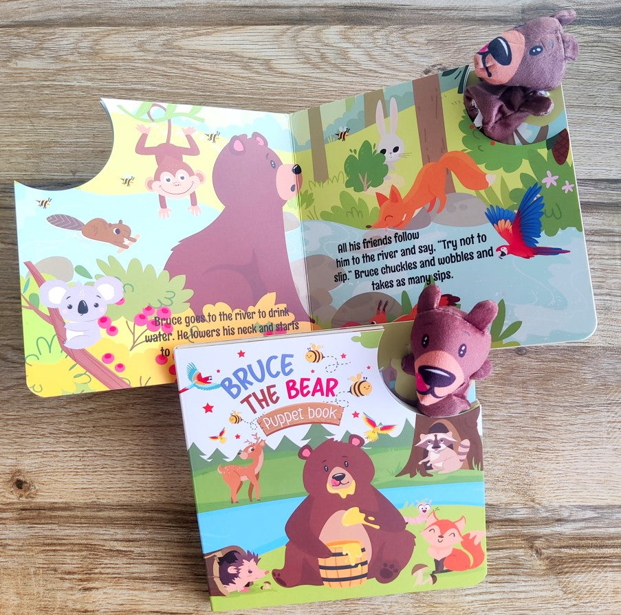 Finger Puppet Board Book: Bruce The Bear by Hello Friends : Booksetgo ...