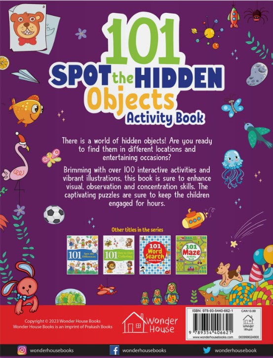 101 SPOT the HIDDEN Objects Activity Book by Wonder House Books ...